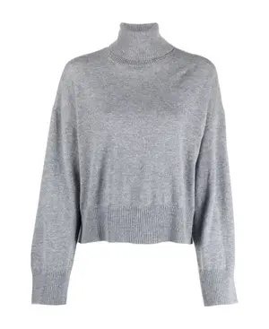 P.a.r.o.s.h Roll-neck Cashmere Sweatshirt - Gray