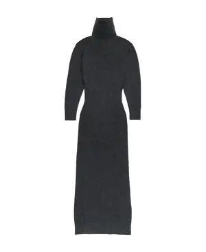AMI Paris Long-sleeved Ribbed-knit Dress