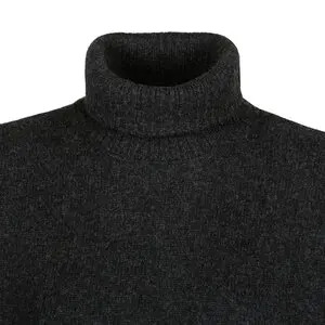 AMI Paris Long-sleeved Ribbed-knit Dress