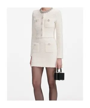 SELF-PORTRAIT Textured Knitted Cardigan
