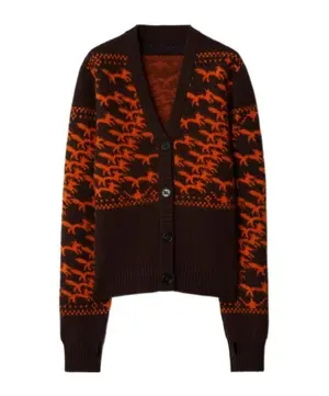 Burberry Fox Wool Cardigan