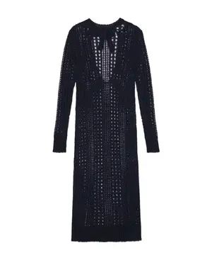 GANNI Cut-out Open Knitted Midi Dress