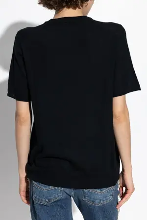Zadig&Voltaire Ida Diamante Wings Short-sleeved Jumper