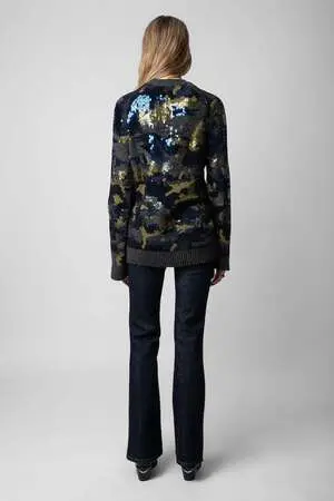 Zadig&Voltaire Sequin-embellished Merino-wool Jumper