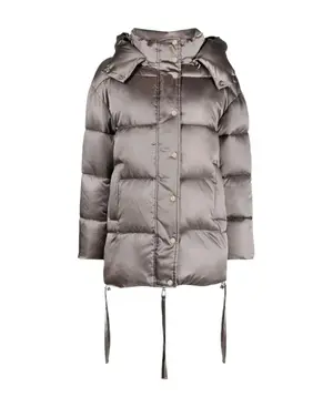 P.a.r.o.s.h Satin-finish Hooded Padded Coat