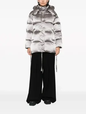 P.a.r.o.s.h Satin-finish Hooded Padded Coat