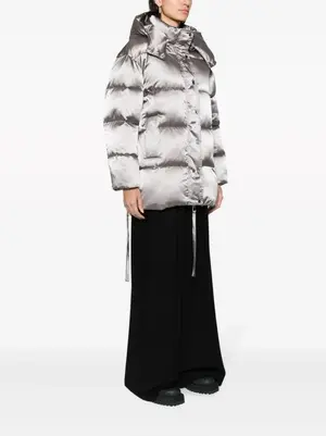 P.a.r.o.s.h Satin-finish Hooded Padded Coat