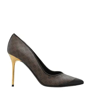 Balmain Monogrammed Pointed-toe Pumps