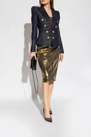 Balmain Monogrammed Pointed-toe Pumps