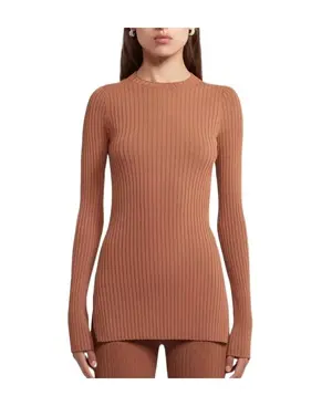 Nanushka Crewneck Knitted Jumper - Brown