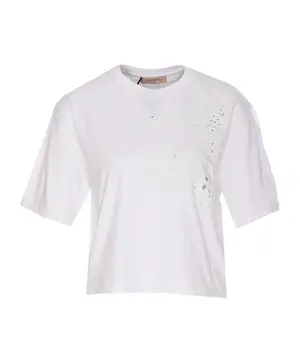TWINSET Embroidered Crewneck T-shirt - White