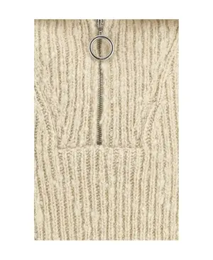 AMI Paris Half-zipped Knitted Jumper