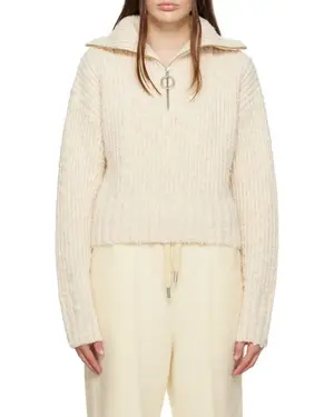 AMI Paris Half-zipped Knitted Jumper