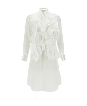 Comme Des Garçons Long-sleeved Ruffled Dress