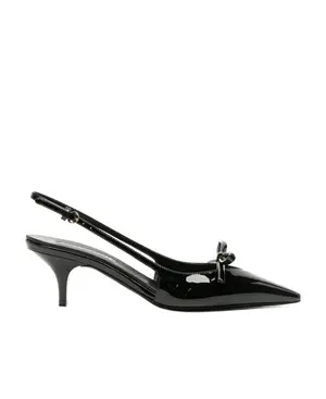 Miu Miu 75mm Bow-embellished Slingback Pumps - Black