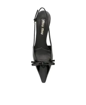 Miu Miu 75mm Bow-embellished Slingback Pumps