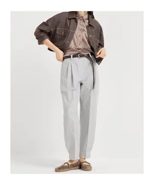 Brunello Cucinelli Short-sleeved Buttoned Blouse