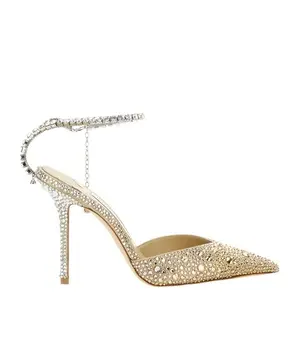 JIMMY CHOO Saeda 100 Ankle-strapped Pumps