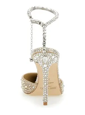JIMMY CHOO Saeda 100 Ankle-strapped Pumps