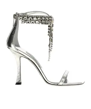 JIMMY CHOO Verity Embellished Strap Heeled Sandals
