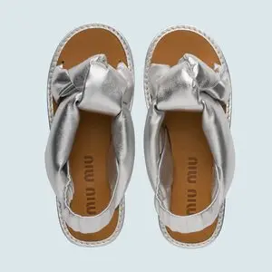 Miu Miu Knotted Slingback Sandals