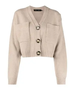 Proenza Schouler Tortoiseshell-buttons Ribbed-knit Cardigan