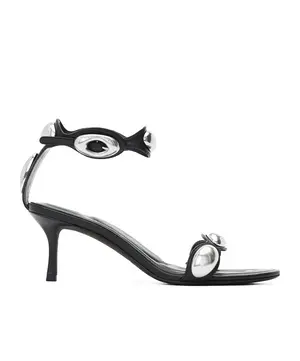 Alexander Wang Dome 65mm Leather Sandals - Black