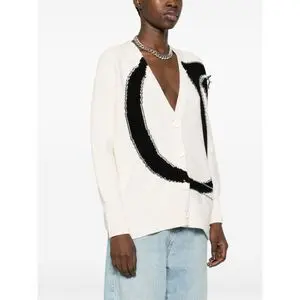 Off-White Logo Detailed V-neck Cardigan