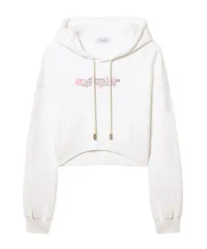 Off-White Bookish Rose Cropped Hoodie
