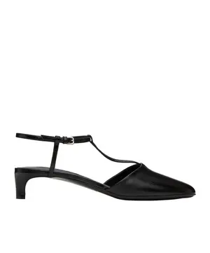 JIL SANDER T-bar Square Toe Pumps