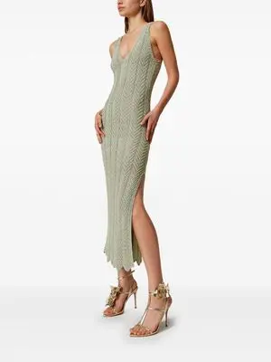 TWINSET Lurex Knit Midi Dress