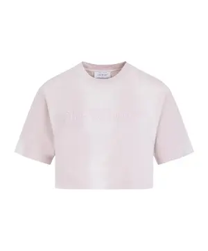 Off-White Cropped Crewneck T-shirt - White