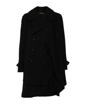 Comme Des Garçons Double-breasted Gabardine Jacket