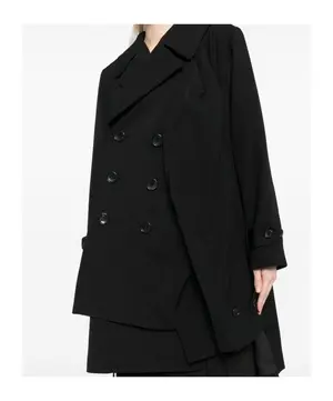 Comme Des Garçons Double-breasted Gabardine Jacket