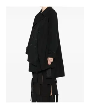 Comme Des Garçons Double-breasted Gabardine Jacket