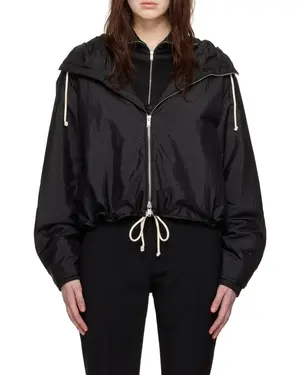 JIL SANDER Zip-up Hooded Drawstring Padded Jacket