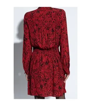 Zadig&Voltaire Refla Logo Patterned Long Sleeve Dress