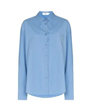 THE FRANKIE SHOP Lui Oversized Shirt - Blue