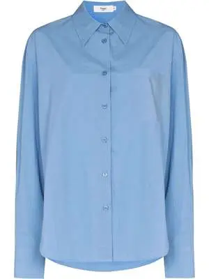 THE FRANKIE SHOP Lui Oversized Shirt - Blue