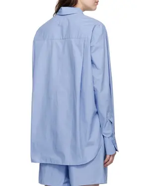 THE FRANKIE SHOP Lui Oversized Shirt - Blue