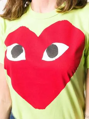 Play Comme Des Garcon Heart Print T-shirt