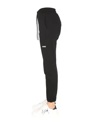 MSGM Logo Printed Drawstring Pants