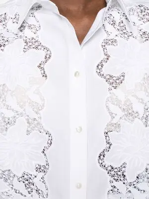 P.a.r.o.s.h Lace Panelled Long-sleeve Shirt