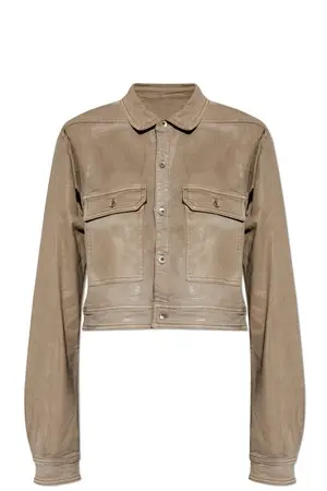 Rick Owens Denim Cape Sleeved Jacket - Nude