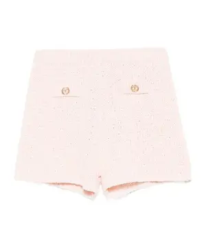 TWINSET Oval T-buttons Knitted Shorts - Pink