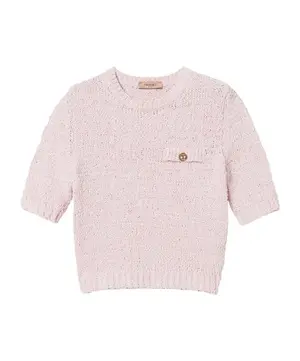 TWINSET Oval T Button Cropped Jumper