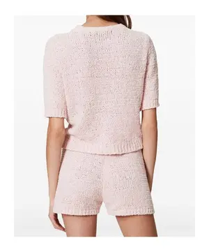 TWINSET Oval T Button Cropped Jumper