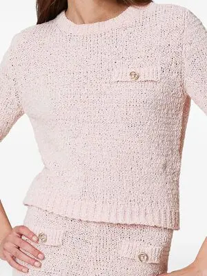 TWINSET Oval T Button Cropped Jumper