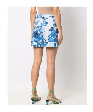 P.a.r.o.s.h Floral-print High-waisted Shorts