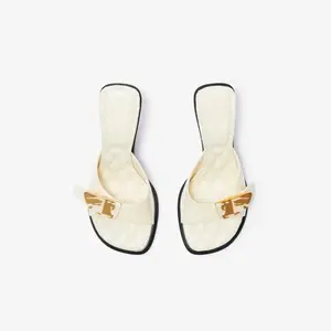 Burberry Bay Leather Mules